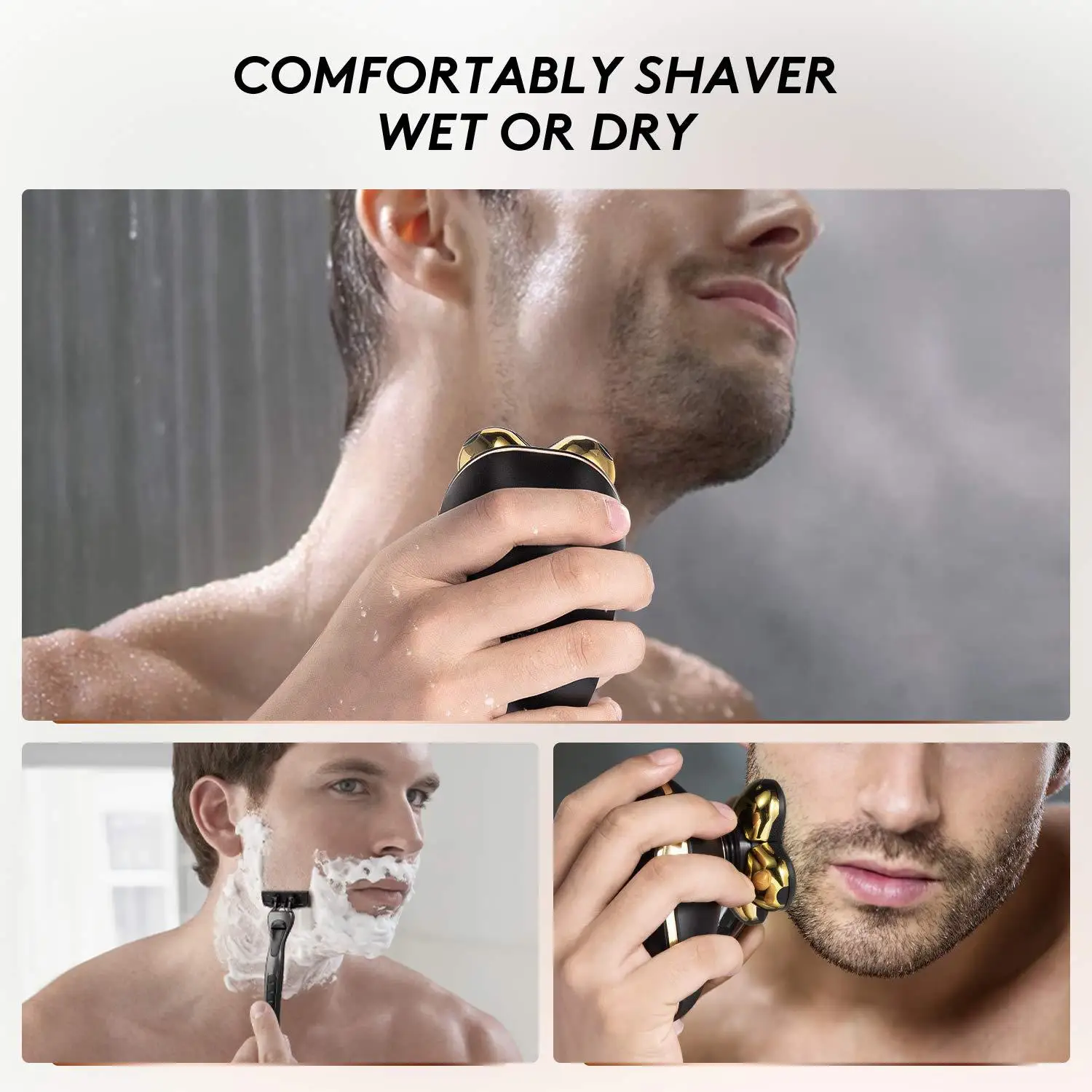 Male Portable Mini Men Electric Face Waterproof Rotating Shavers Razors ...