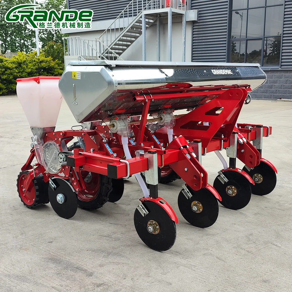 China Made 4 Rows Corn Pneumatic Planter Tractor with Fertiliser Hopper ...