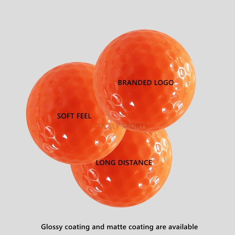 Custom Branded Logo Surlyn Orange Color Golf Ball - Buy Bulk Golf Ball ...