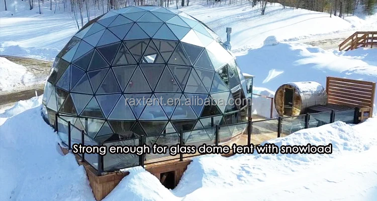 8M Snow Dome Tent - Glass Dome Glamping for Hotels & Resorts