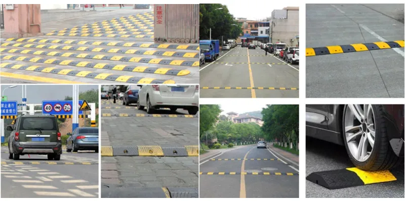 High Strength Driveway Rubber Speed Bumps Install Deceleration Strip ...