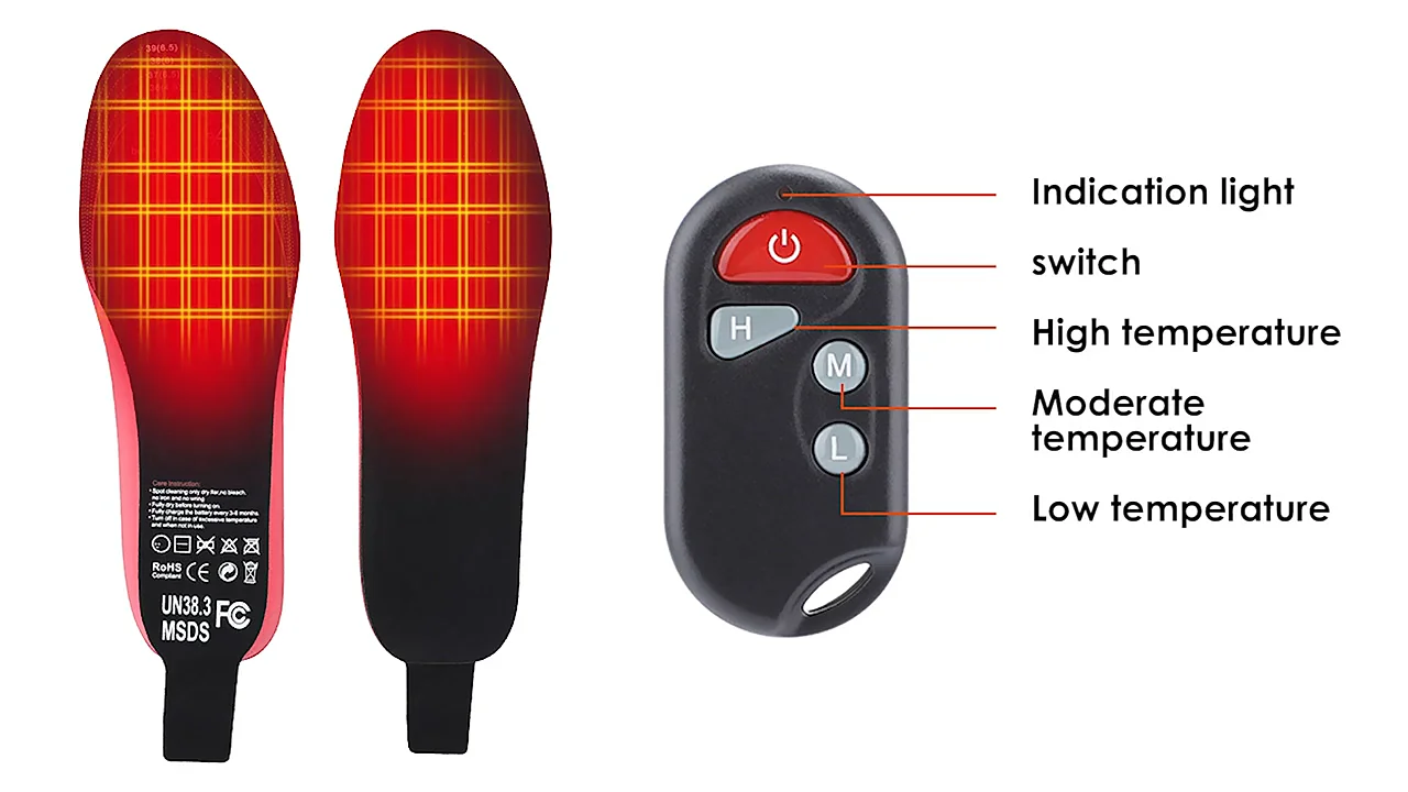 Wireless Rechargeable Heating Winter Foot Warmer Remote Control ...