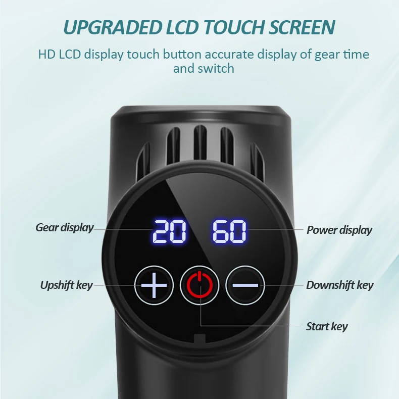 Handheld Touch Screen Massage Gun - Silent & Adjustable