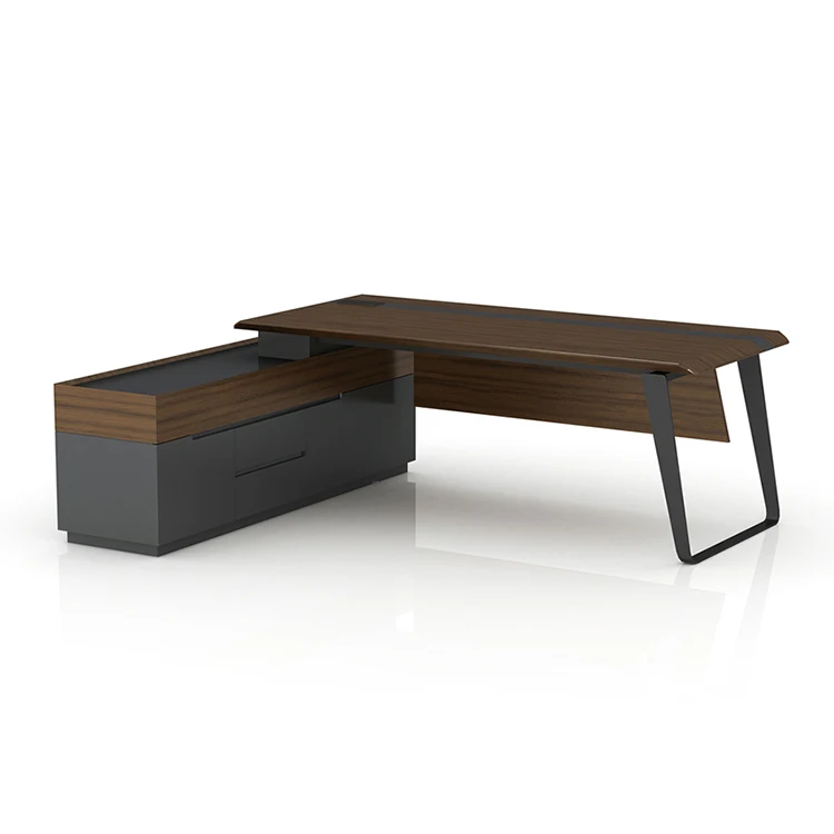 Moderne executive nussbaum farbe holz hause tisch mobel buro schreibtisch