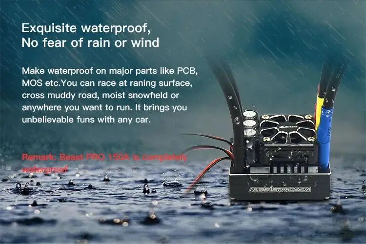 Ztw Beast Pro 220a Sensored Esc Turbo 7.4v Adjustable Bec 8a 3-6s Lipo ...