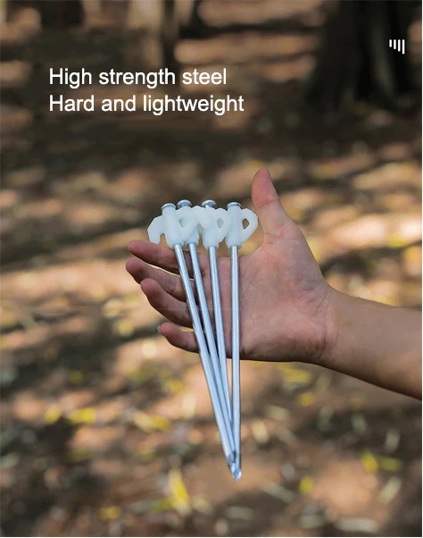 Outdoor Glow-in-the-dark Ground Pegs 21cm Fluorescent Steel Pegs ...