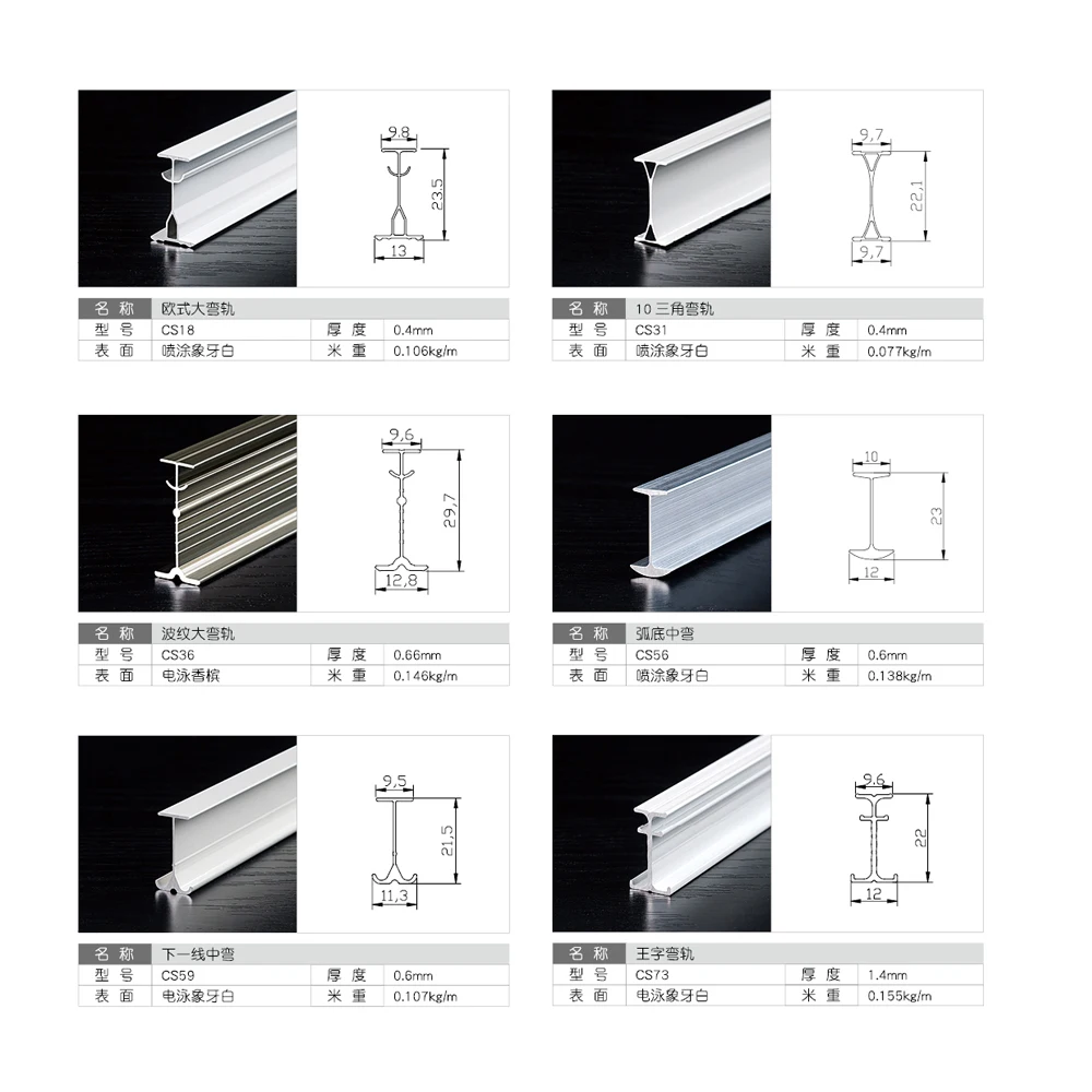 Extruded Curved Aluminium Window Curtain Track Profile - Buy Railing ...