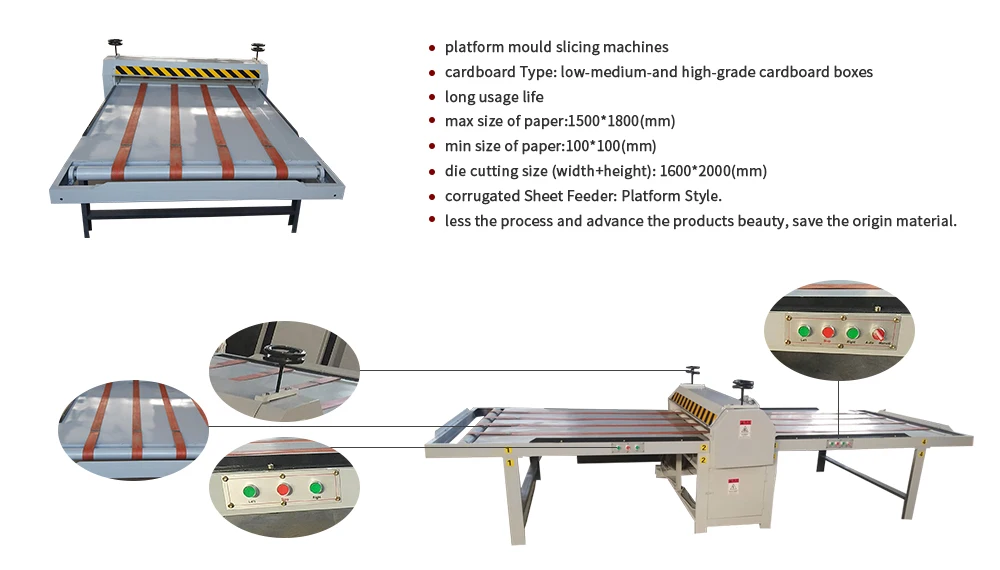 Flat Bed Roller Press Die Cutting Corrugated Carton Box Platform ...