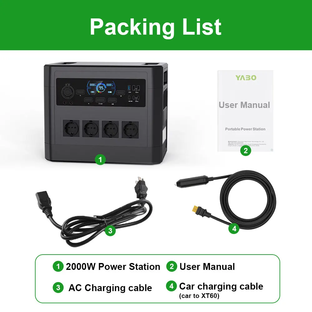 Alibaba.com: 2000W LiFePO4 battery, portable power station with solar ...