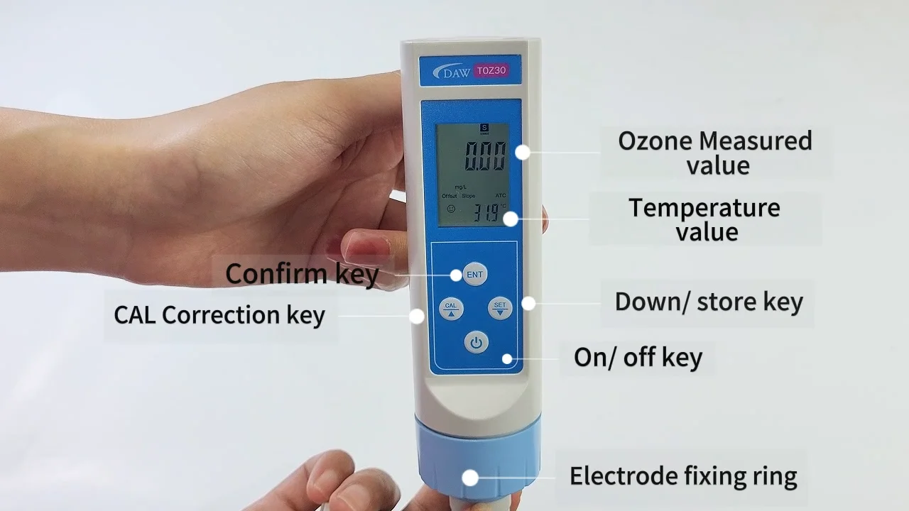 Flygoo Doz30 Dissolved Ozone Meter Ozone Analyzer In Water Portable O3 ...