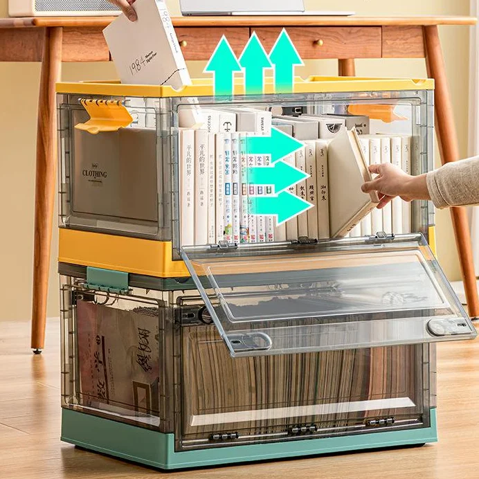 Foldable Collapsible Stackable Plastic Storage Boxe & Bin Crate ...