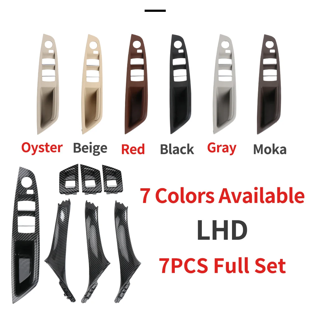 Left Right Side Driver Cars Interior Leather Door Handles 7pcs Full Set ...