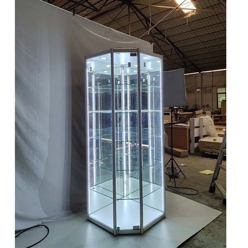 Wholesale Display Glass Showcase Corner Case/jewelry Showcase Display ...