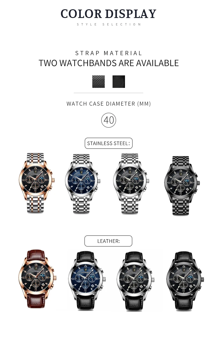 POEDAGAR 8208 Men's Watch - Luxury Sport Quartz Timepiece