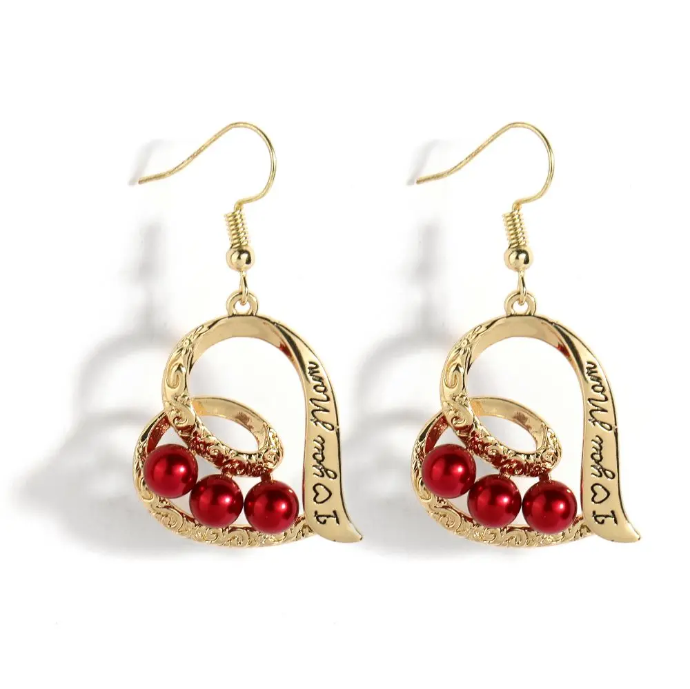 Mother's Day Hawaii Love Heart Earrings Beautiful Gold And Silver ...