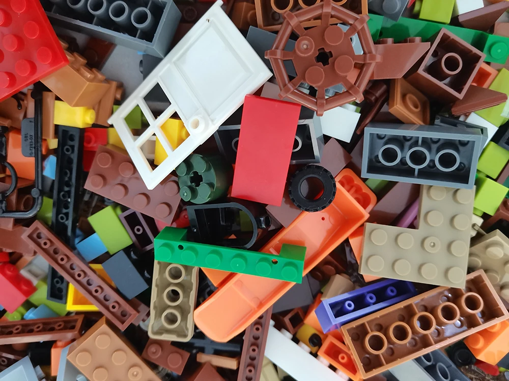 Plastic Building Blocks Variety Of Shapes Mix Compatible Brick Toys Diy ...