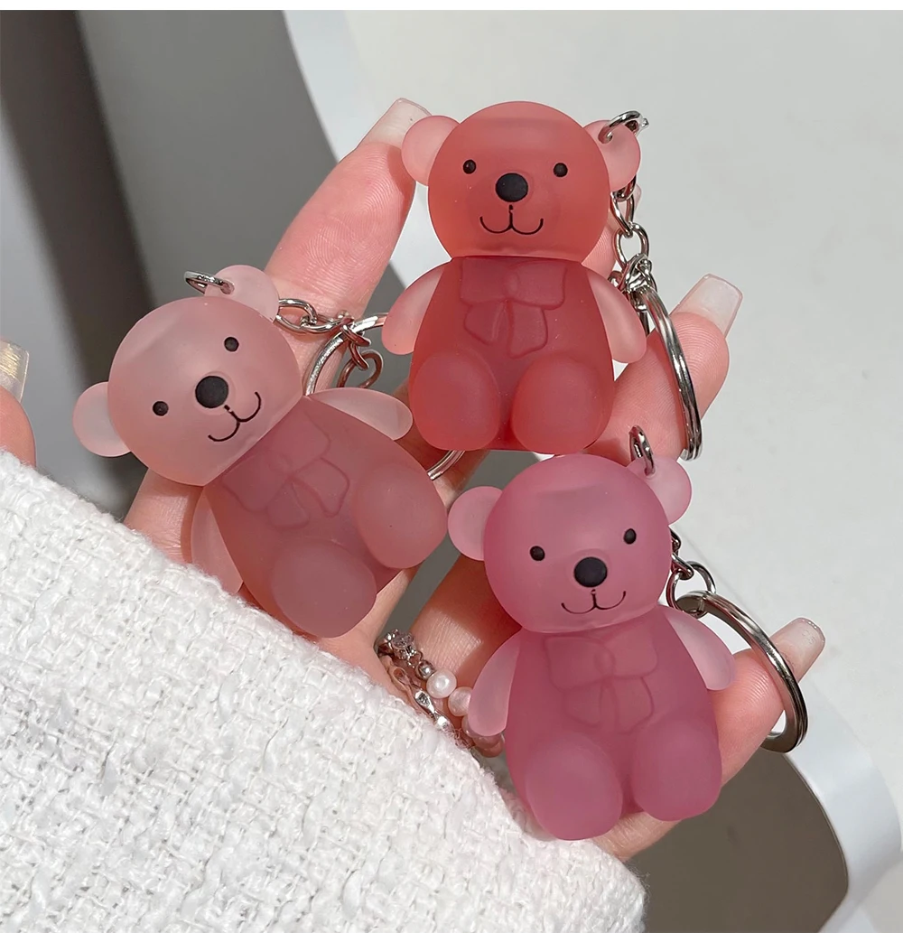 Art Value 6pcs Keychain Bear Lipgloss Velvet Matte Cute Beauty