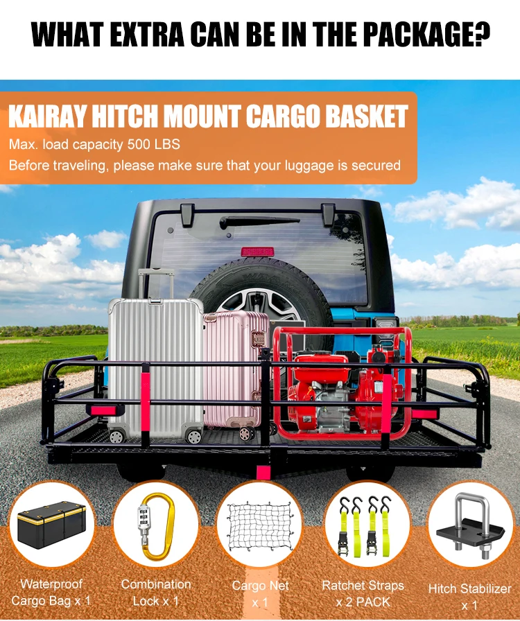 Heavy Duty Folding Rack With Stabilizer Waterproof Bag Net Ratchet ...