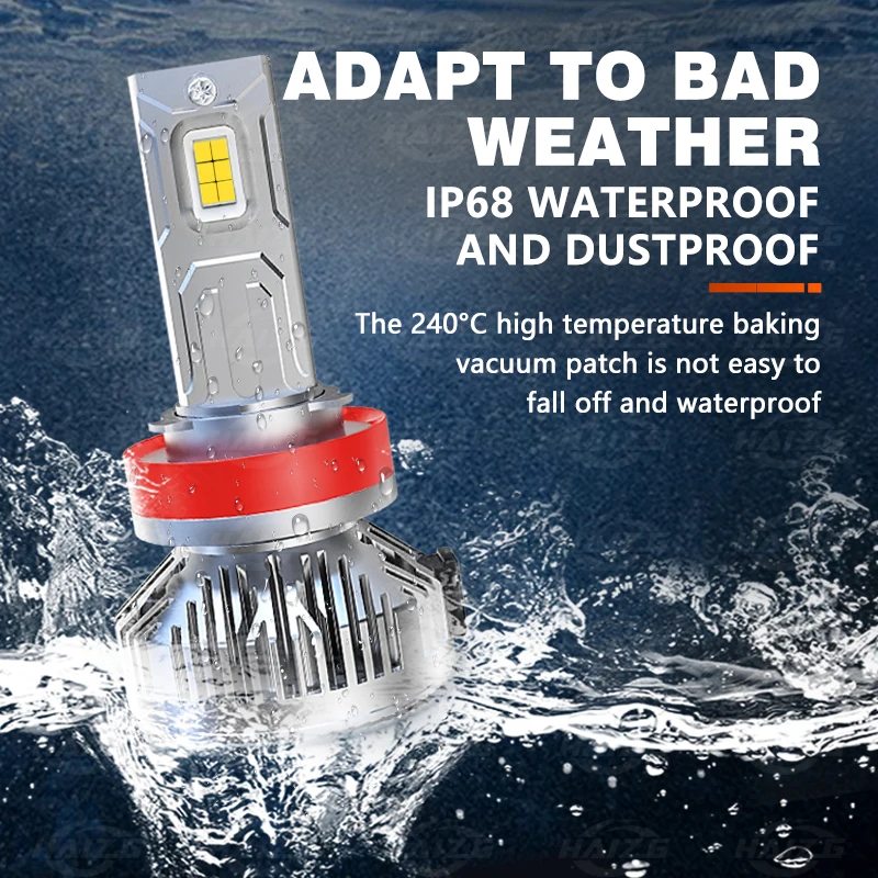 Haizg S13 200w 50000lm H4 H13 H7 9005 9006 Aluminum Luces Led Para Auto ...