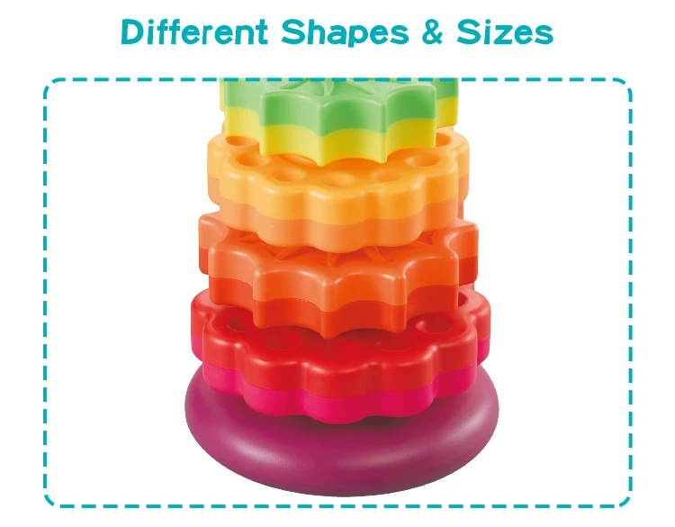 Fatbrain Fat Brain Plastic Spin Again Stacking Ring Circles Stacker ...