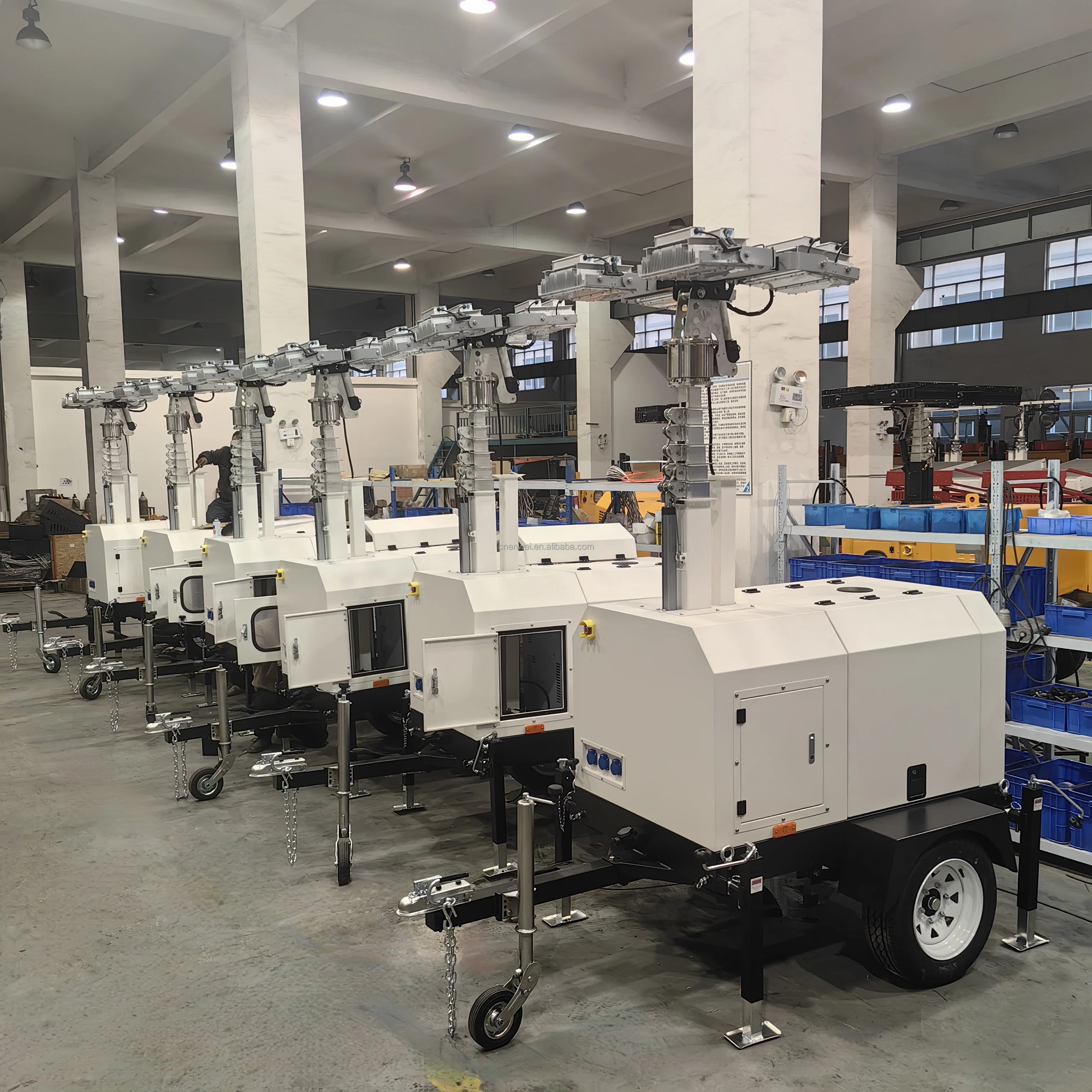 Cctv Mobile Portable Solar Monitoring Trailer For Security - Buy ...