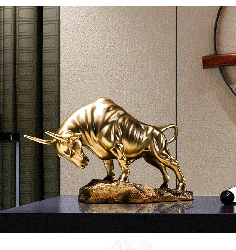 Retro Taurus Statue Jewelry Resin Animal Figurine Decor