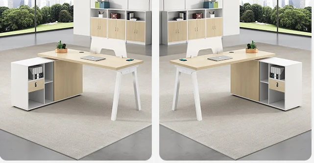 Modern Design Commercial Workstation Modular Table Wood Tabletop Office ...
