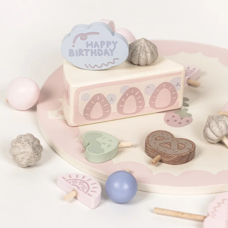 Wooden Cake Toy - Fun Role Play for Kids' Education