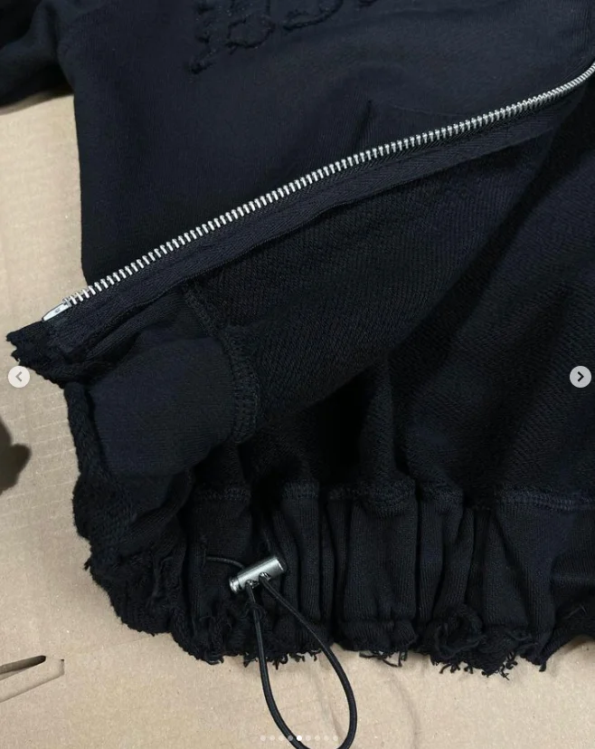 Custom Pink Distressed Zip Hoodie Women Tracksuits Workout Joggers Sets Women Two Piece Pants ...