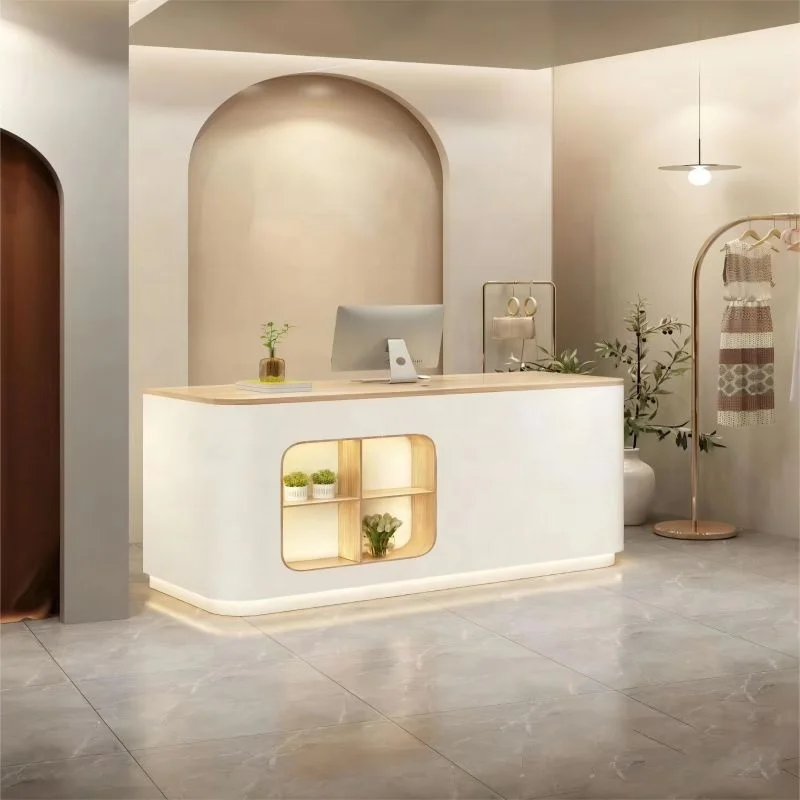 Custom Color Hotel Beauty Salon Office Reception Tables Shops 4 Feet ...