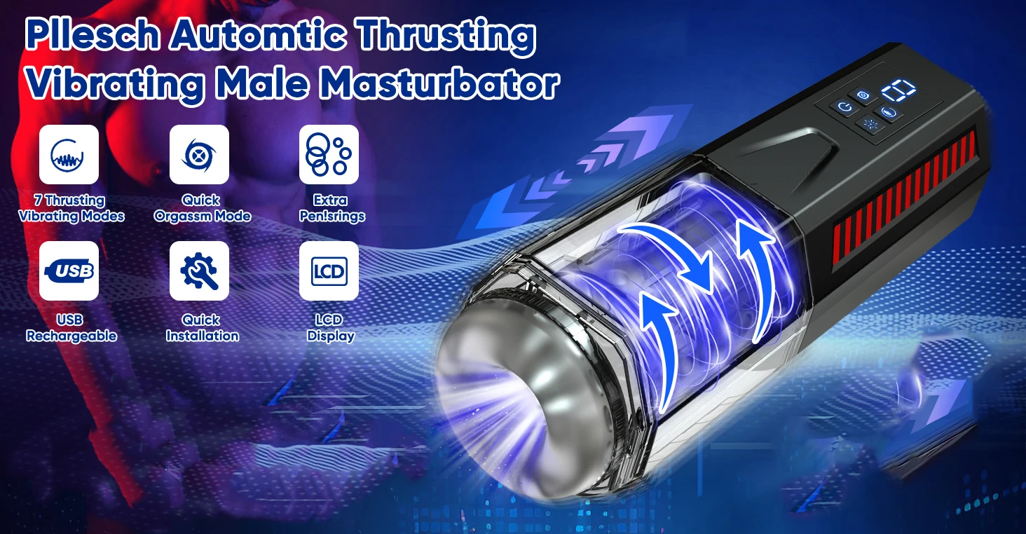 Automatic Dual Vibration Telescopic Electric Men Masturbator Machines ...