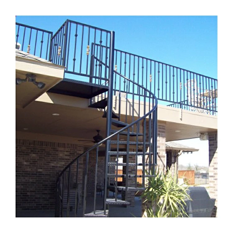 Metal Stair Steps Wrought Iron Baluster Staircase Steel Sheet Spiral ...