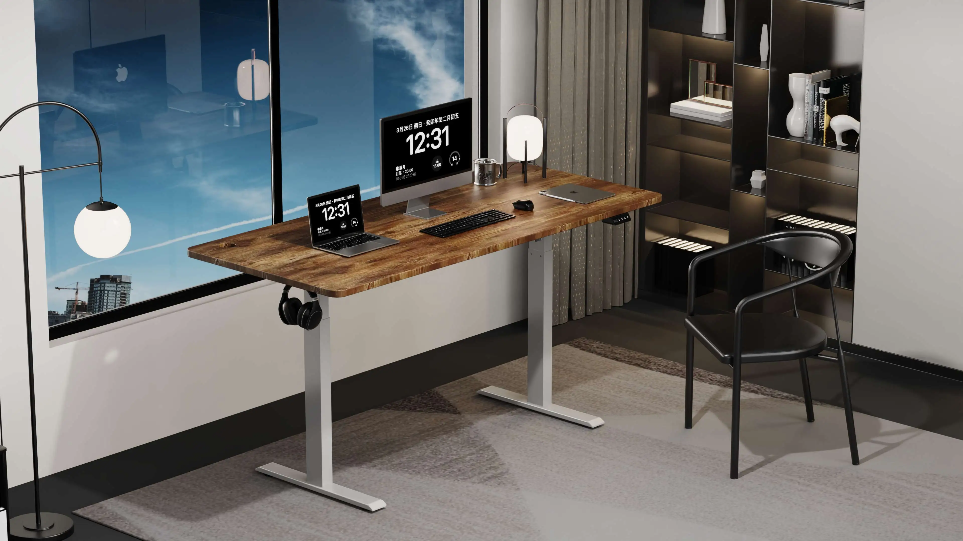 Cheap Diy White Electric Standing Desk Office Best Adjustable Desk ...