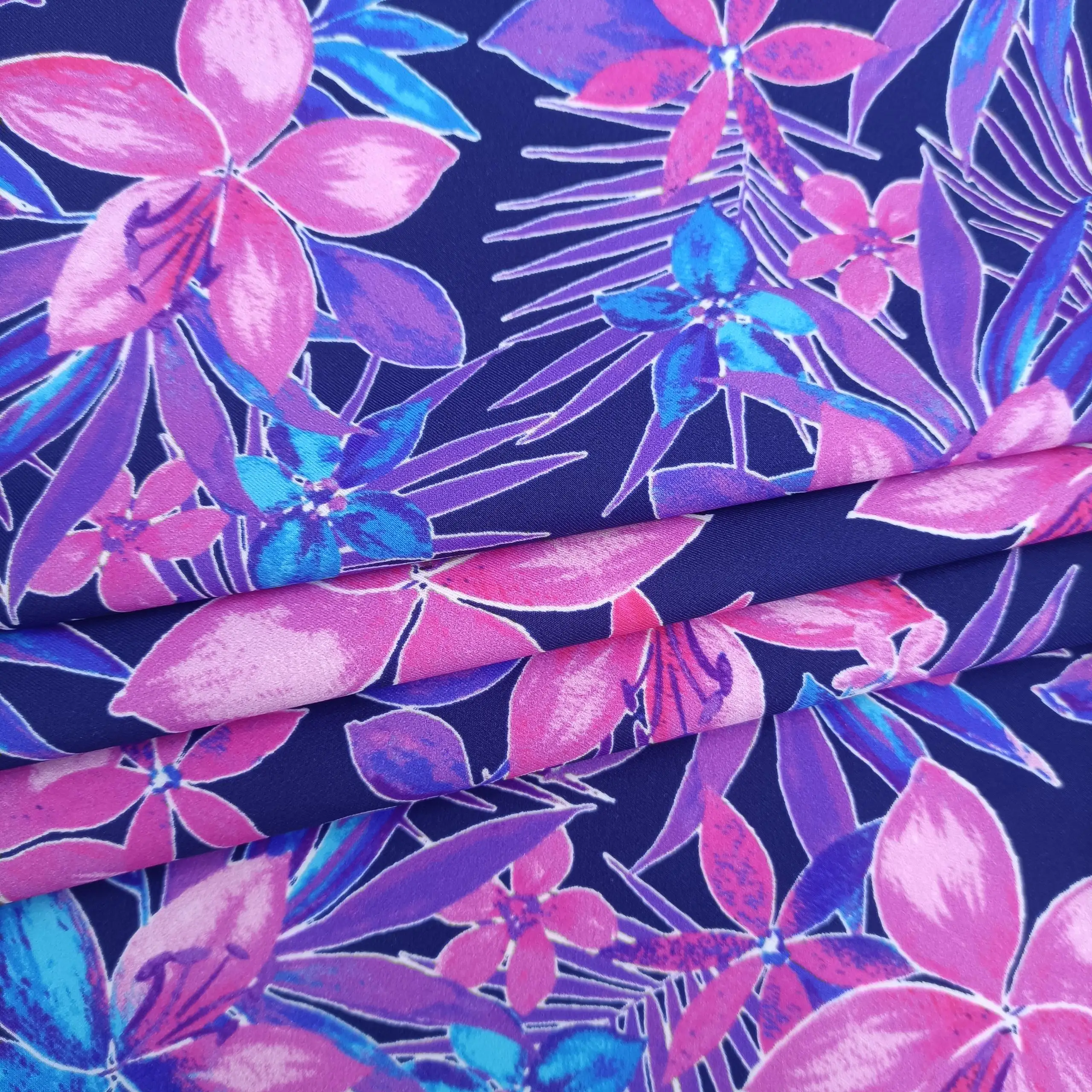 Spandex Fabric Custom Style 82 Nylon 18 Spandex Print Floral Fabric ...