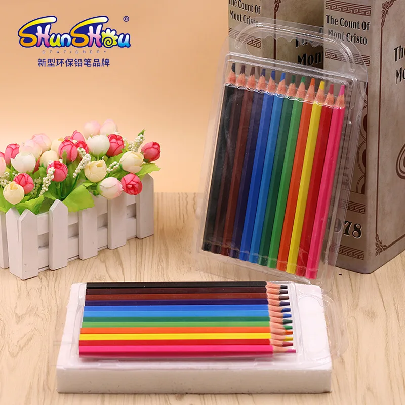 Yiheng Art Drawing Colored Pencil Set 12 Color Wood Pencil Set Student ...