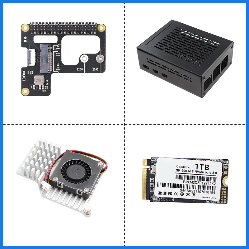 Raspberry Pi 5 X1000 M2 Expansion Plate - NVME SSD Adapter