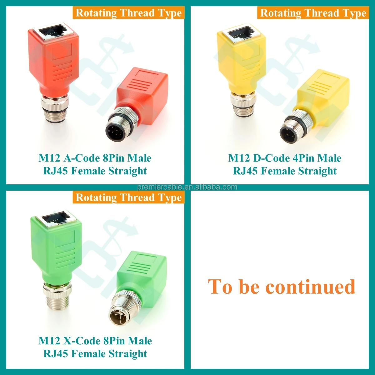 Profinet M12 D Code 4 Pin to RJ45 Connector - Industrial Ethernet Adapter
