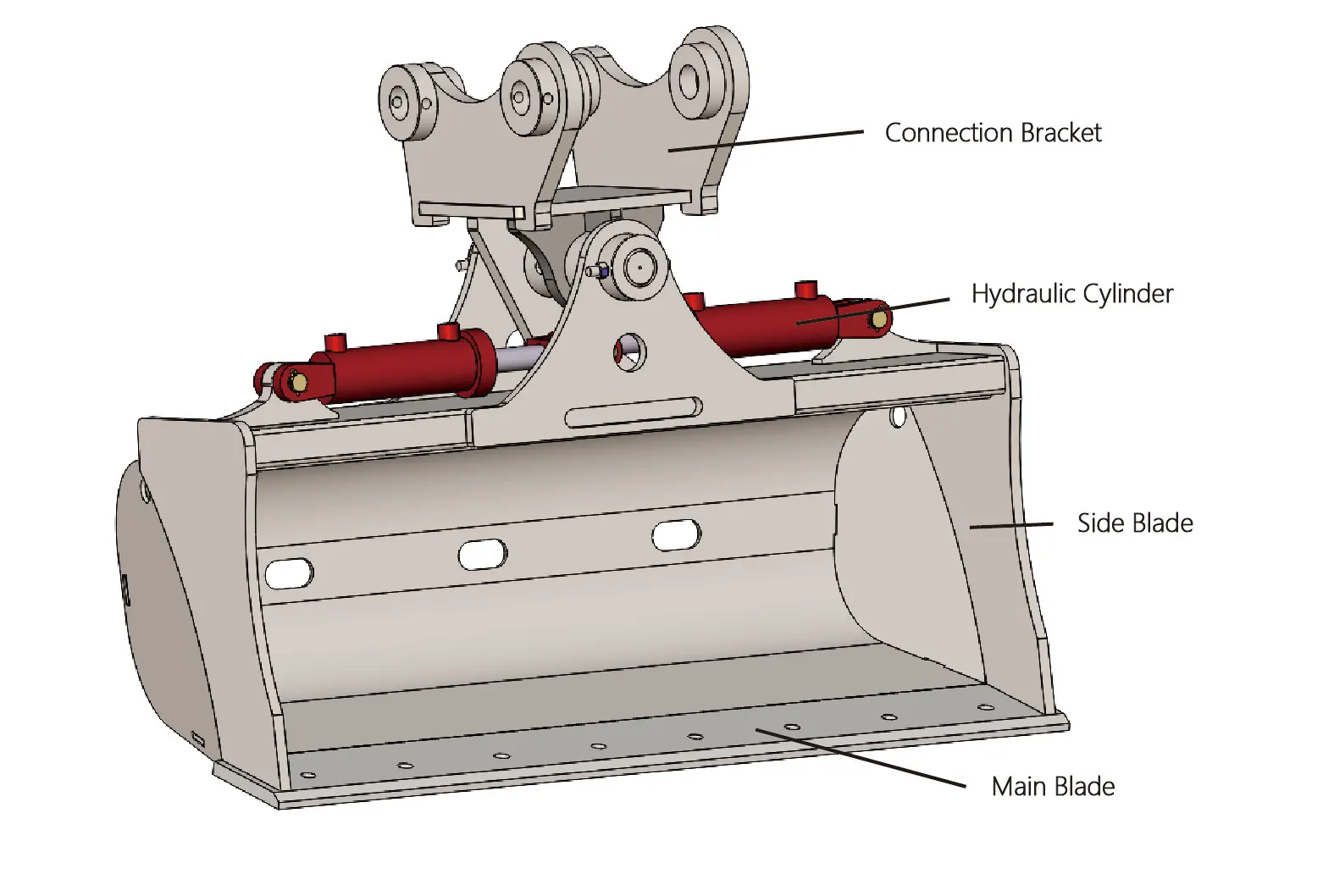 Bonovo 6 Ton Tilt Ditching Bucket For Excavators - Oem Available