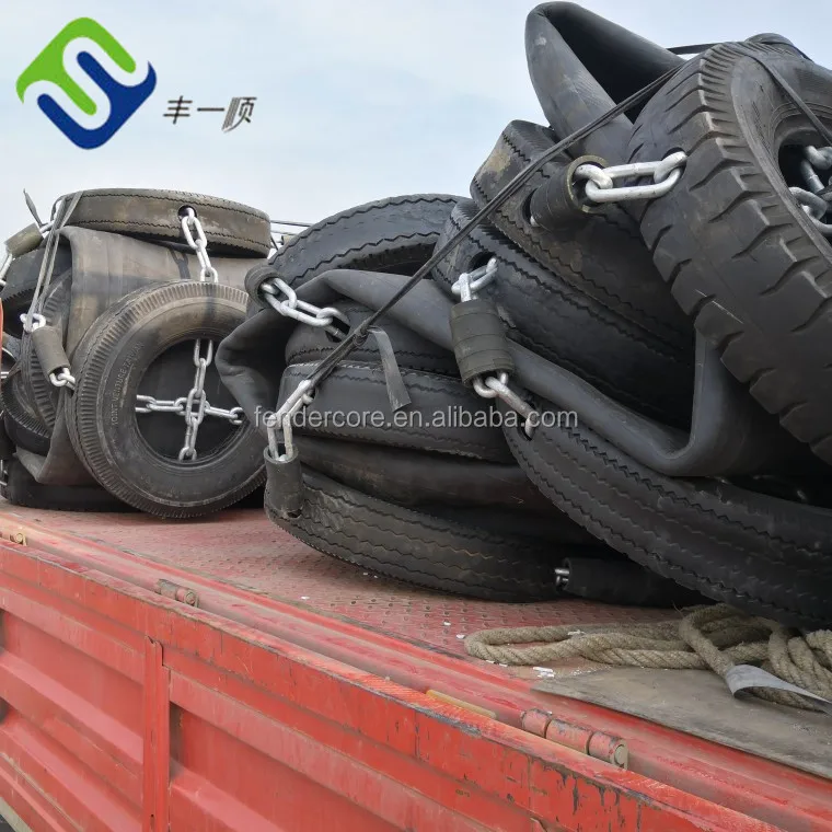 Inflatable Rubber Boat Dock Pneumatic Fenders With Tyre And Hot Dip ...