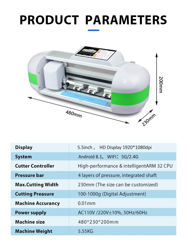 Software Control DIY Skin Mobile Protector Making Machine