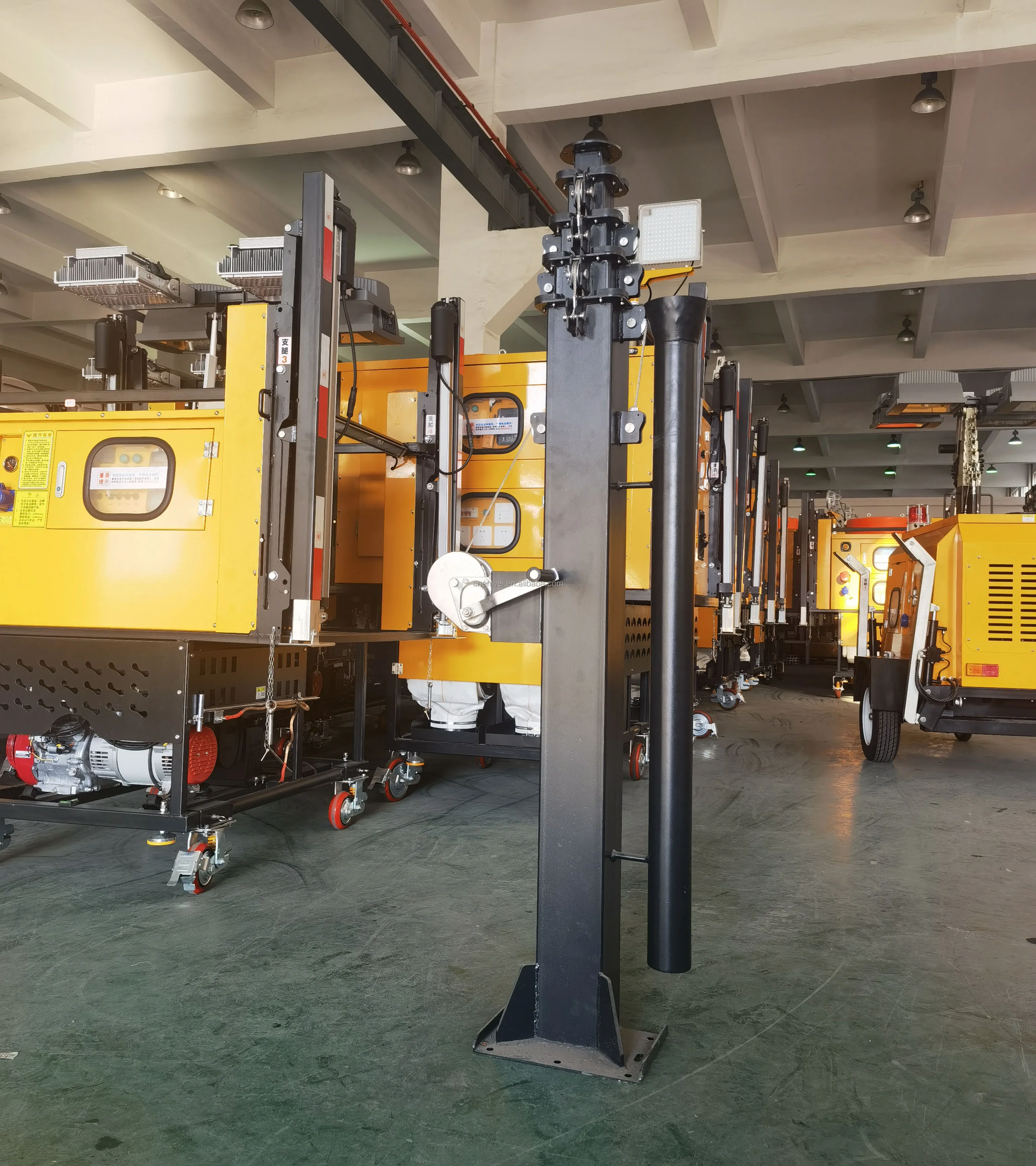 6m 7m 8m 9m 10m Manual Telescoping Square Mast With Hand Crank Up ...