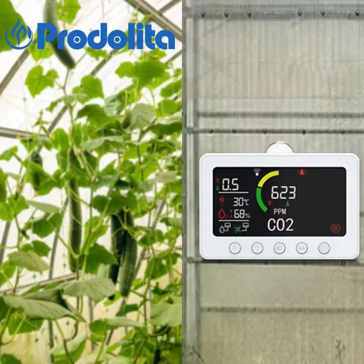 Air Quality Co2 Meter,Temperature Humidity Sensor Smart Plug Control Panel Grow Tent ...