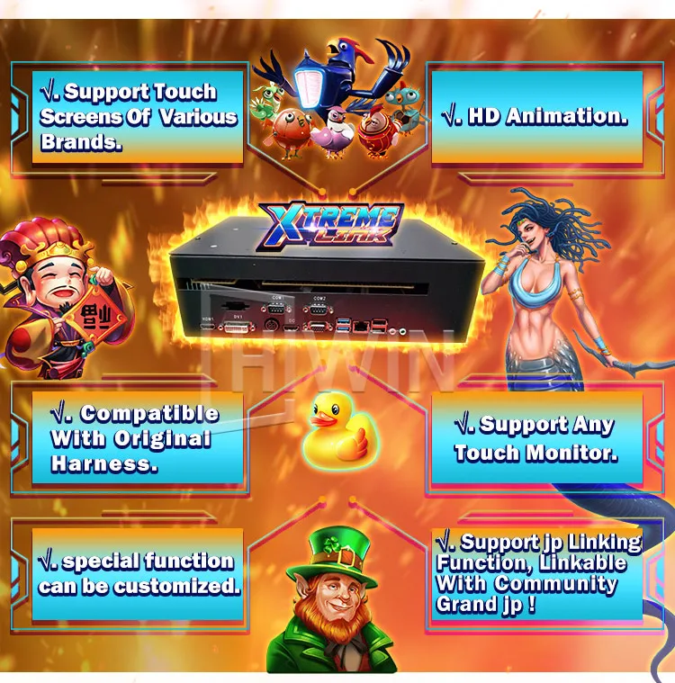 43" Vertical Touch Screen Machine Skill Video Game Motherboard For ...