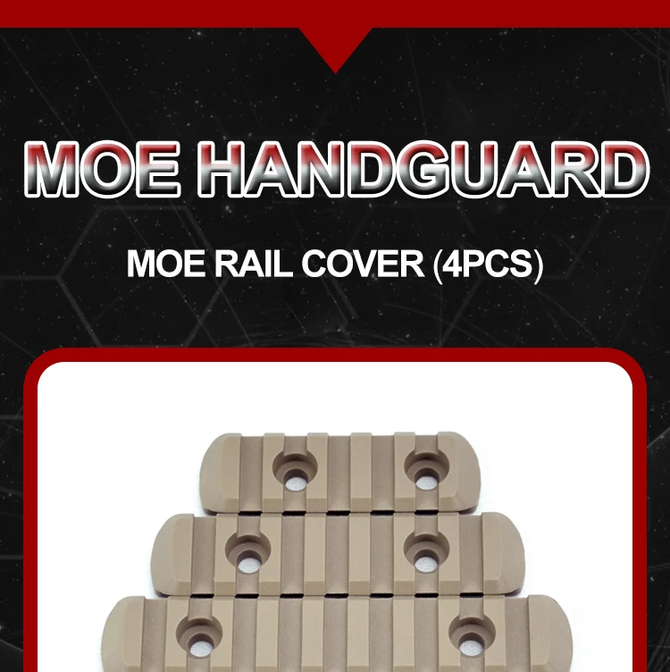 Action Union Tactical Parts MOE Hand Guards Rail Kit Cover Section Kit ...