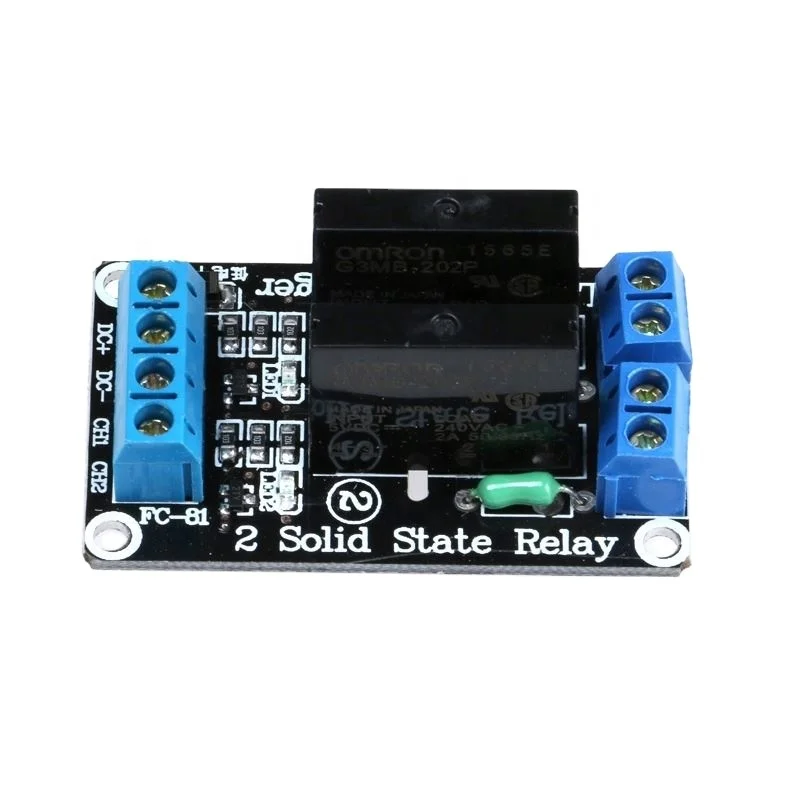 2 Channel 5v Dc Relay Module Solid State Low Level Ssr Avr Dsp 5v Ssr ...
