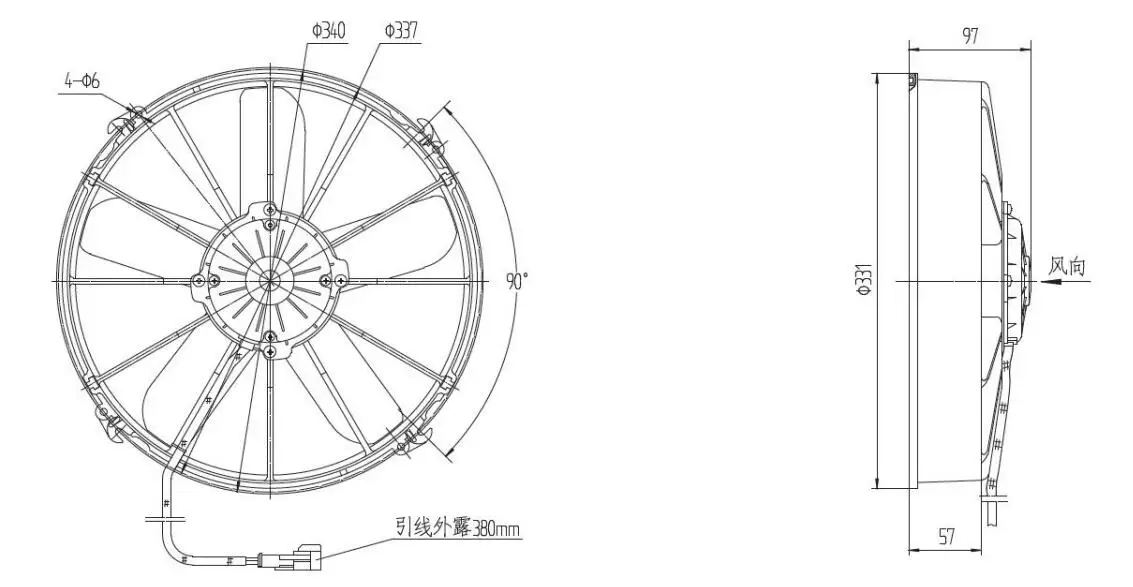 24v 12inch Axial Cooling Bus Air Conditioning Condenser Fan Evaporator ...