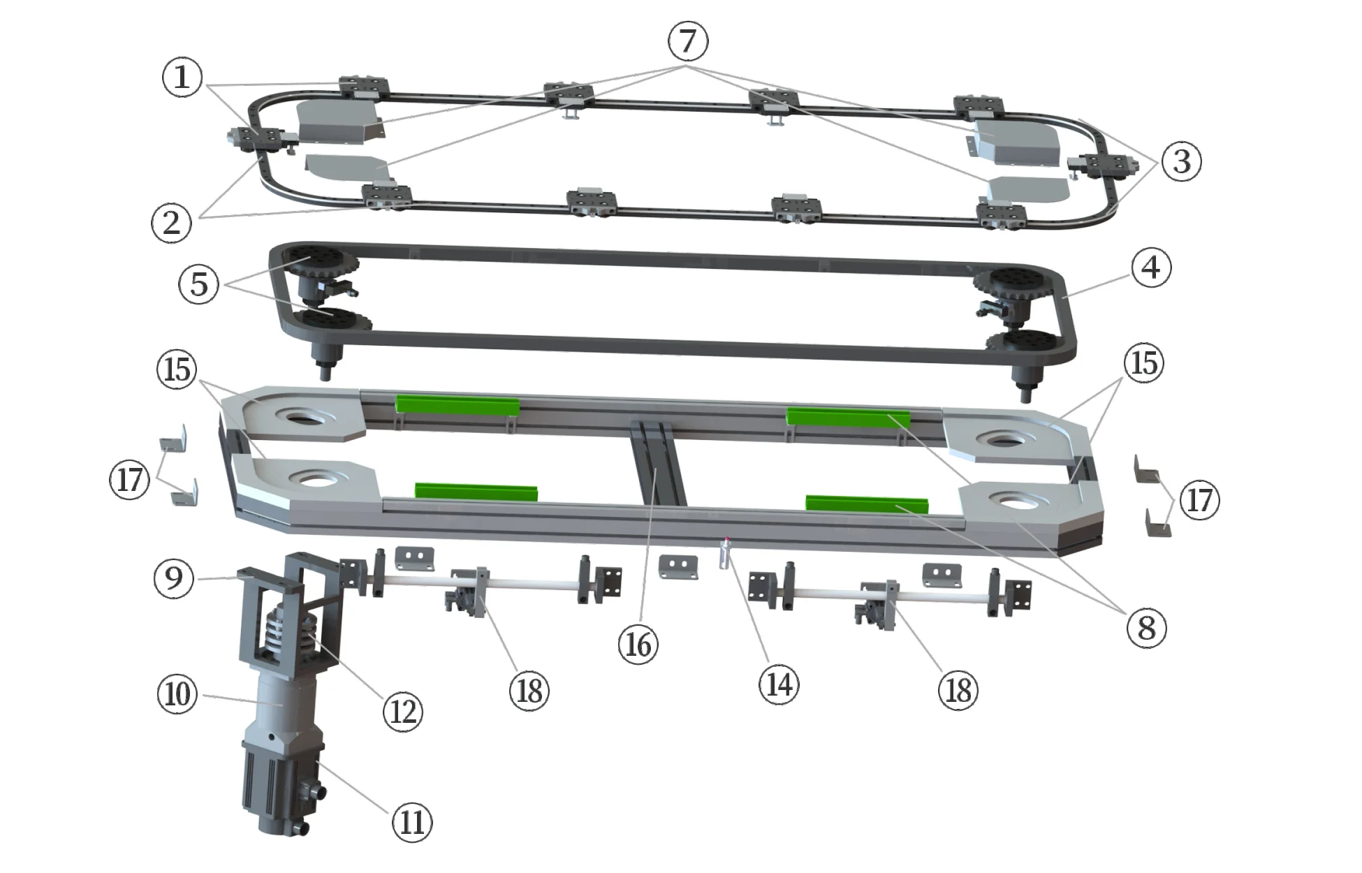 Linear Guide Arc Guide Assembly Rectangular Chain Drive Guide Conveyor ...