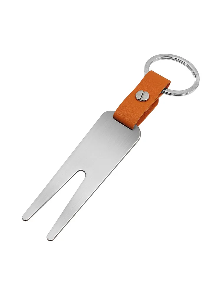 Custom Green Golf Fork Key Chain Creative Drawing Process Metal ...