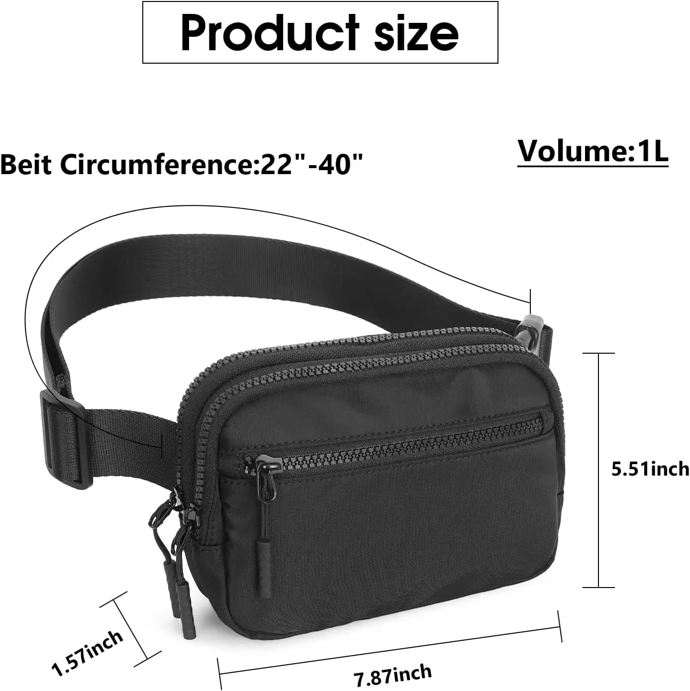 Nylon Fanny Pack Crossbody Bags for Women, Sling Bag Lightweight ...