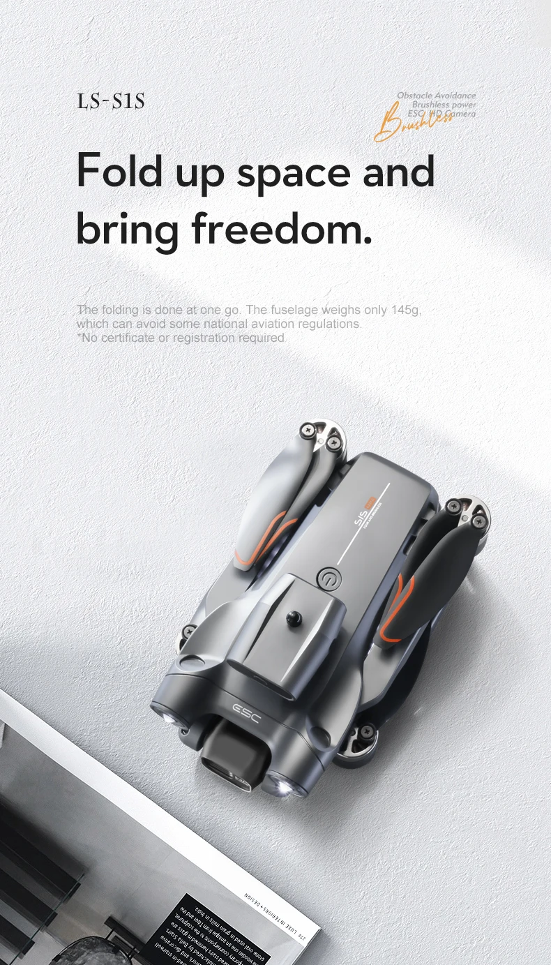 LSRC S1S Mini Drone - 4K Professional HD Camera Quadcopter